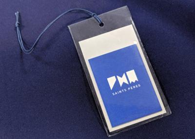China Custom Recycled PVC Clothing Hang Tags - 10,000 MOQ with Waterproof Lamination for Garments & Bags for sale
