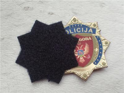 China Waterproof Custom Clothing Patches Gold TPU High Frequency Logo Hook And Loop for sale