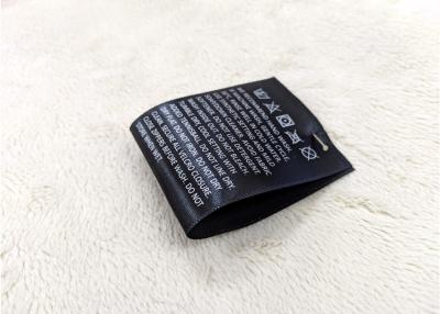 China Woven Screen Printing Labels for Clothing - Eco-Friendly Polyester Satin with 500pcs MOQ and Custom Sizes for sale
