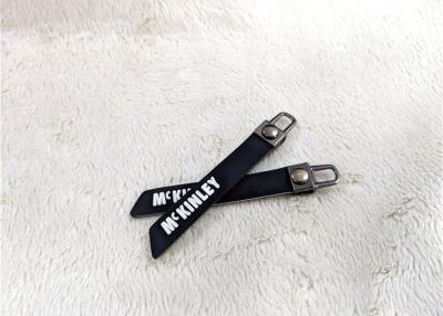 China Custom Embossed Silicone Rubber Zipper Puller for Bag Accessories 8mm for sale