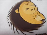 China Custom Cartoon Pattern Silk Screen Heat Transfer Wash Labels for Garment Bags 130℃ for sale