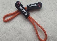 China Anti-Slip Rubber Zipper Puller with Dots Two Color 65x9mm Custom Size for sale