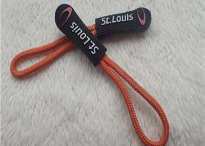 China Anti-Slip Rubber Zipper Puller with Dots Two Color 65x9mm Custom Size for sale