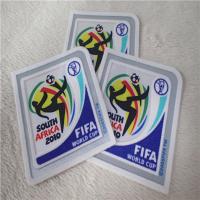 China FIFA World Cup Heat Transfer Flocking Patches 60x67mm Multi-Color for Sportswear Decoration for sale