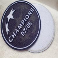 China 75mm Diameter Custom Champion Logo Heat Transfer Tatami Flocking Patch - 0.5-1.3mm Thickness for Sports Apparel for sale