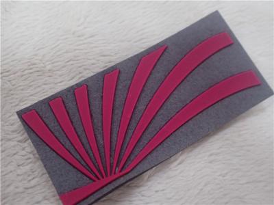 China Custom 3D Rubber Patches for Garment Soft Gray Microfiber with Injection Silicone Logo 500 Pcs MOQ for sale