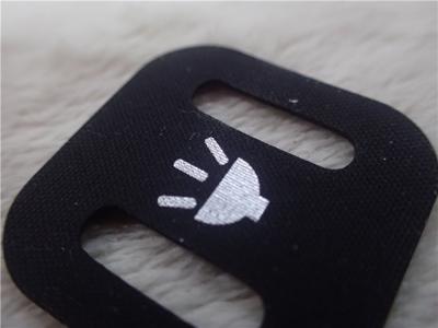 China Custom Reflective Silver Logo Hypalon Patches for Sportswear Eco-Friendly Washable 500 PCS MOQ for sale