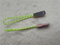 China Fluorescent Green Rope Zipper Puller 65mm x 6mm with 15lb Pull Force for Outdoor Sportswear for sale