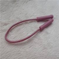 China Elastic Rope Colored Zipper Pulls Two Thick Middle Thin Nunchakus Style 145mm Embossed Square Dots for sale