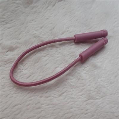 China Elastic Rope Colored Zipper Pulls Two Thick Middle Thin Nunchakus Style 145mm Embossed Square Dots for sale