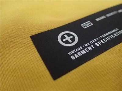 China 0.5mm Thick Heat Transfer Clothing Tags Silver Reflective Logo on Soft TPU for Garment Labels for sale