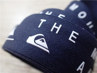 China Eco-Friendly Custom Elastic Band with Silicone Logo for Shoes Hats Luggage 2cm for sale
