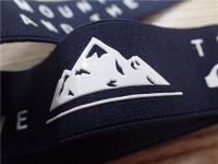 China Eco-Friendly Custom Elastic Band with Silicone Logo for Shoes Hats Luggage 2cm for sale