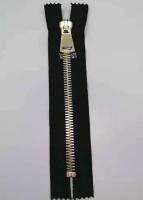 China 8# Gold Color Brass Metal Zippers for Bags and Garments - Custom Lengths 5-7 Day Delivery for sale