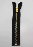 China Open End Brass Metal Teeth Zipper 3#-10# Sizes with Shiny Gold Finish for Home Textile and Garments for sale