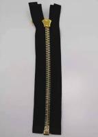 China Open End Brass Metal Teeth Zipper 3#-10# Sizes with Shiny Gold Finish for Home Textile and Garments for sale