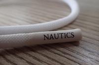 China Custom Logo Non Elastic Polyester Cord 5mm with Matt Silicone Endings for Hoodie Clothing for sale