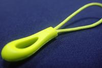 China Eco Friendly TPU Rubber Zipper Puller with Polyester Cord 1000pcs MOQ for sale