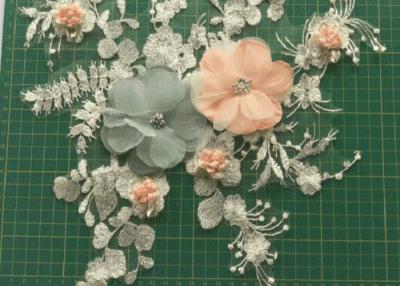 China 3D Flowers Embroidered Sew Iron On Patch for Clothing Applique DIY Accessory 5-7cm for sale