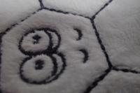 China Custom Football Cartoon Embroidered Patches with Laser Cutting - 500pcs Minimum Order for sale