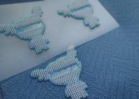 China Custom 3D Silicone Heat Transfer Labels for Clothing Iron On Raised Logo Patches 40C Washable for sale