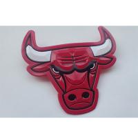 China Washable Red TPU Leather Iron On Custom Clothing Patches Custom Size for sale