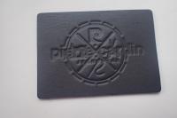 China Custom Embossed Leather Patches for Handbags Hats Clothing OEM Logo 5-7 Days Sample for sale