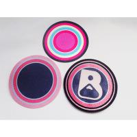 China Custom 3D Flocking Badges & Garment Patches - Iron/Sew On Cloth Patches with Embossed Logo for Apparel Branding for sale
