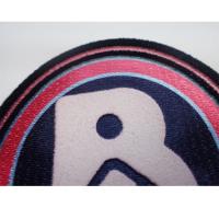 China Custom 3D Flocking Badges & Garment Patches - Iron/Sew On Cloth Patches with Embossed Logo for Apparel Branding for sale