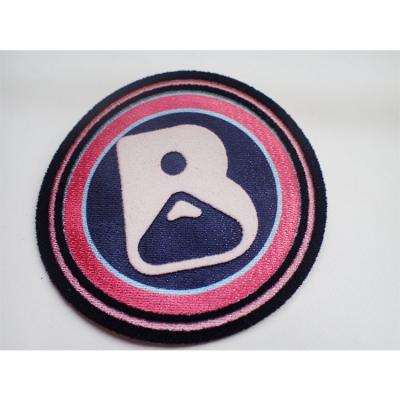 China Custom 3D Flocking Badges & Garment Patches - Iron/Sew On Cloth Patches with Embossed Logo for Apparel Branding for sale