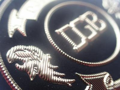 China Custom Embossed Silver Plating High Frequency TPU Patches for Uniforms 3D Logo for sale
