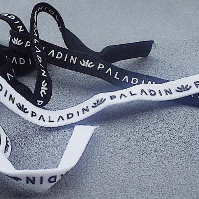 China 1cm Width Polyester Soft Elastic Cord String with Silicone Logo for Garment Custom for sale