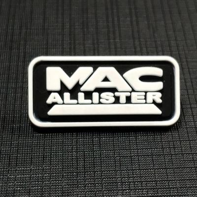 China Custom 3D PVC Woven Patches Logo Textured Labels for Garments Bags 2cm for sale