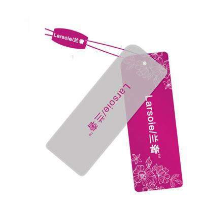 China Custom OEM Paper PVC Hangtags for Clothing with 3mm Cotton Cord 200pcs per Pack for sale