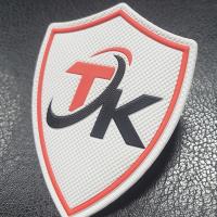 China Custom 3D Embossed TPU Rubber Patch Heat Transfer Label for Clothing Logo 120-130°C for sale