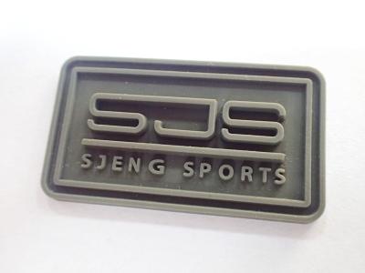 China Custom Embossed Rubber Logo Labels & PVC Patches for Garments - 500pcs MOQ, 7-10 Day Lead Time for sale