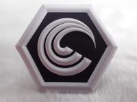 China Custom TPU Clothing Labels 3D Embossed Patches Eco Friendly Washable 50mm for sale