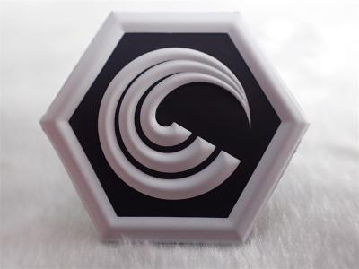 China Custom TPU Clothing Labels 3D Embossed Patches Eco Friendly Washable 50mm for sale