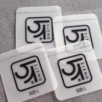 China Transparent Soft TPU Clothing Labels with 3D Embossed Effects - Custom Sizes & CMYK Colors for Swimwear & Apparel for sale