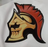 China 3D TPU Heat Transfer Labels for Sportswear Plastic Golden Logo Custom Size 1000 PCS MOQ for sale