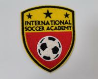 China Custom Embroidered Cloth Patches High Density Heat Transfer Labels for Apparel Bags Caps for sale