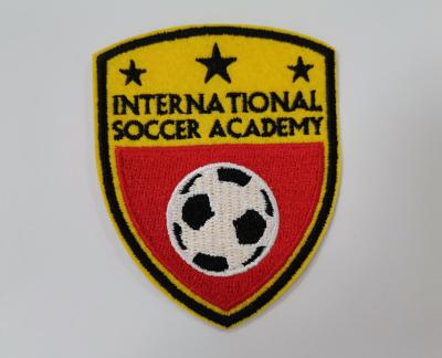 China Custom Embroidered Cloth Patches High Density Heat Transfer Labels for Apparel Bags Caps for sale