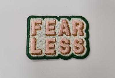 China Custom Washable Selvage Embroidered Cloth Patches Heat Transfer Labels 500 Pcs MOQ for sale