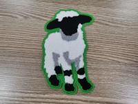 China Custom Cotton Heat Transfer Labels Towel Embroidery Patches 100x100mm for sale