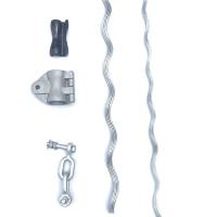 China ADSS Fiber Optic Cable Suspension Strain Clamp Pre-twisted Steel Tensioner for Outdoor Use 25 Degree Angle for sale