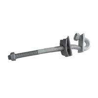 China Hot Dip Galvanized Aerial Cable Fitting Iron Suspension Anchor Hook Pigtail Hook for sale