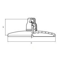 China Toughened Glass Suspension Insulator 70kN to 300kN Aerodynamic Type High Voltage for sale