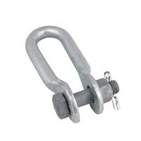 China Hot Dip Galvanized Shackle Clevis Type U Anchor Shackle 100kN 16mm for Overhead Power Line Fittings for sale