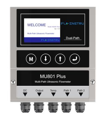 China ±0.5% Accuracy Clamp-on Multi Channel Ultrasonic Flowmeter MU801 Plus for sale