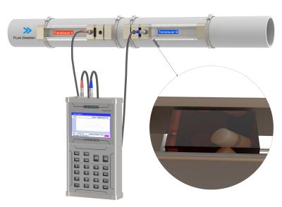 China Portable Ultrasonic Flow Meter PH301 Ideal for Testing Validating and Monitoring Liquid Flow in Industrial Applications for sale